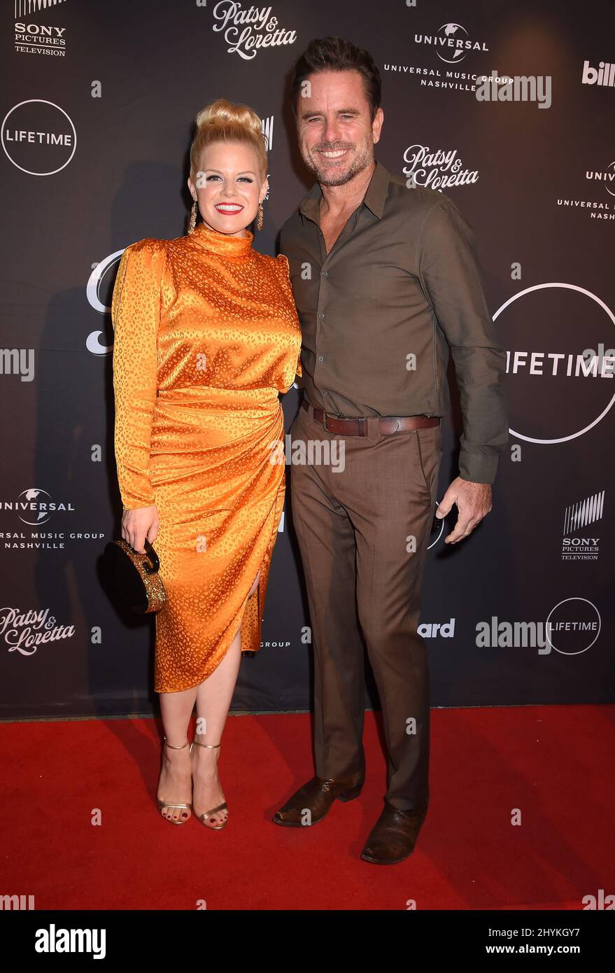 Megan Hilty and Charles Esten at the Lifetime special screening and ...