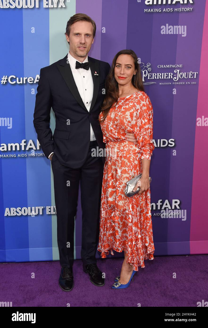 Teddy Sears and Milissa Skoro at the 2019 amfAR Gala Los Angeles held ...