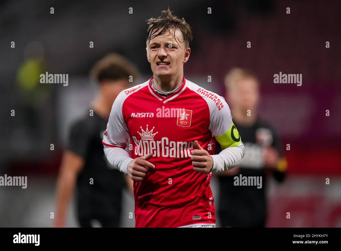 MAASTRICHT, NETHERLANDS - MARCH 14: Sven Blummel of MVV Maastricht ...