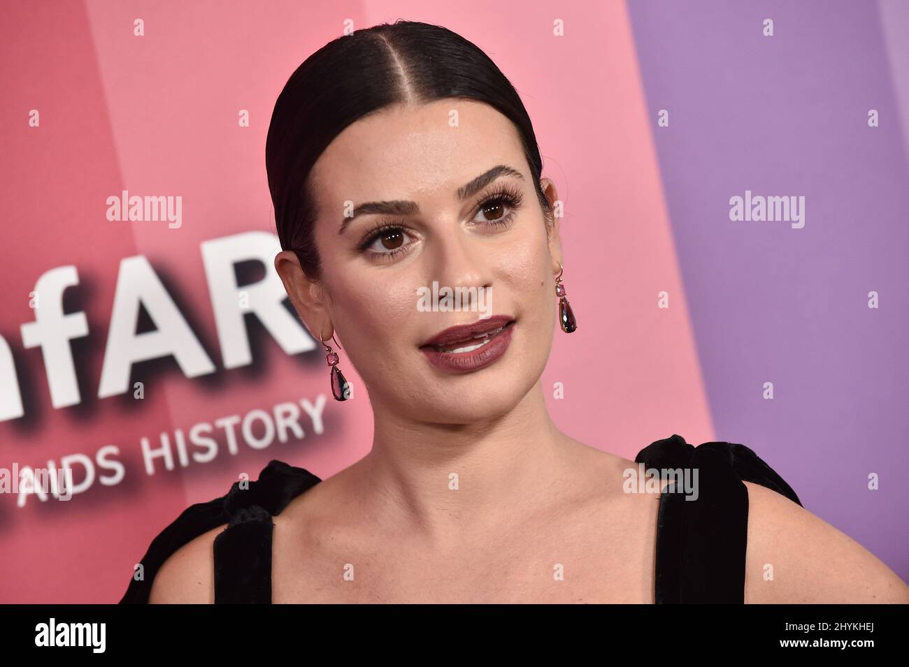 Lea Michele at the 2019 amFAR Gala Los Angeles held at Milk Studios on ...