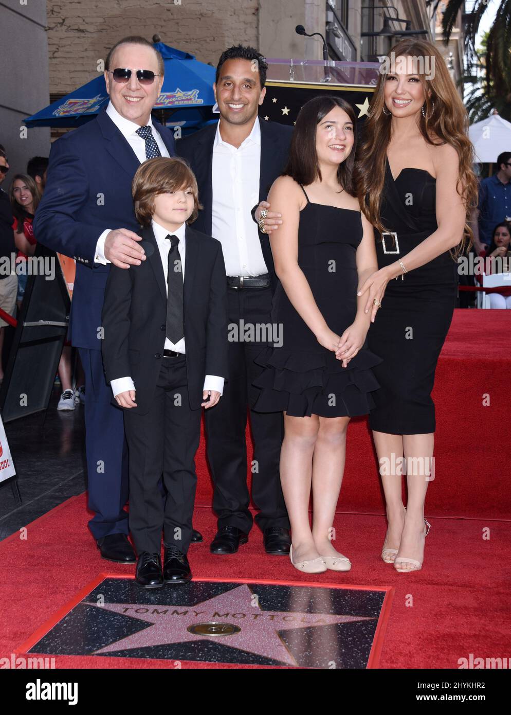 Tommy Mottola is joined by Thalia, Matthew Mottola, Sabrina Mottola and ...