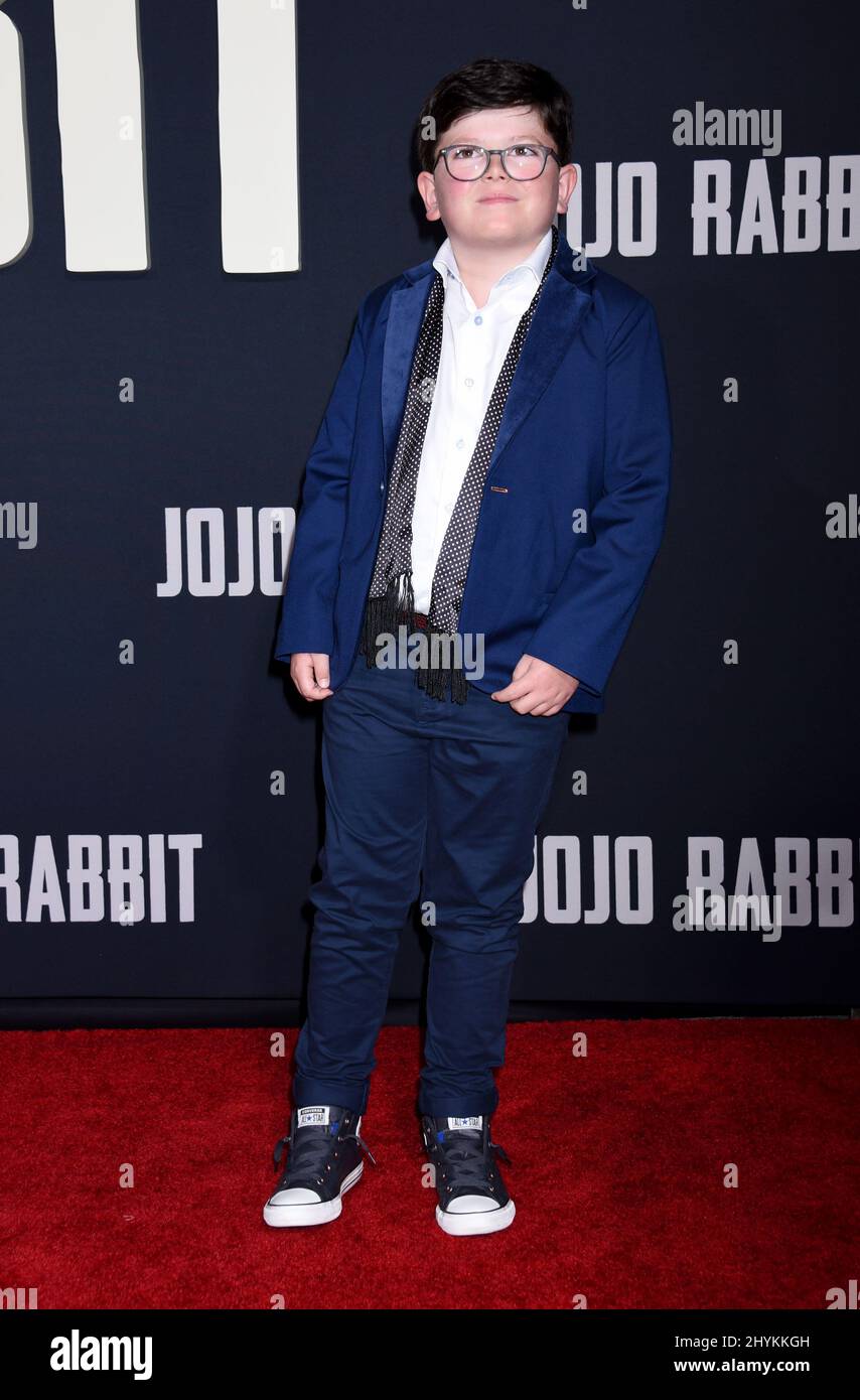 Archie Yates arriving at Fox Searchlight's JoJo Rabbit premiere in Los ...