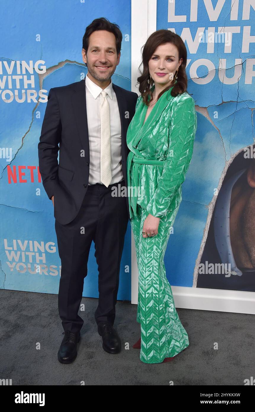 Paul Rudd and Aisling Bea arriving to the Netflix premiere of '€˜Living ...