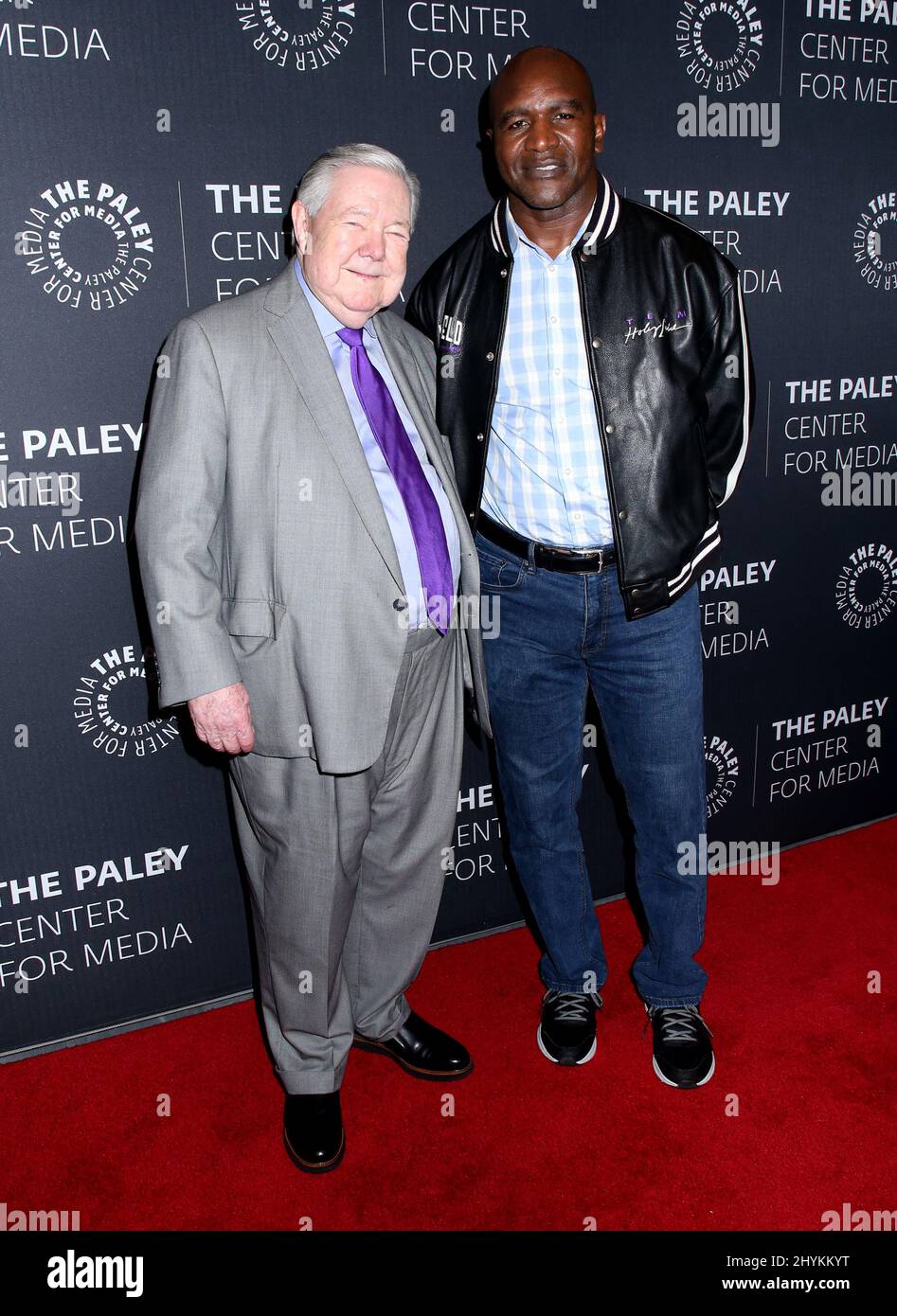 Frank a bennack jr evander holyfield attending success business life hi ...