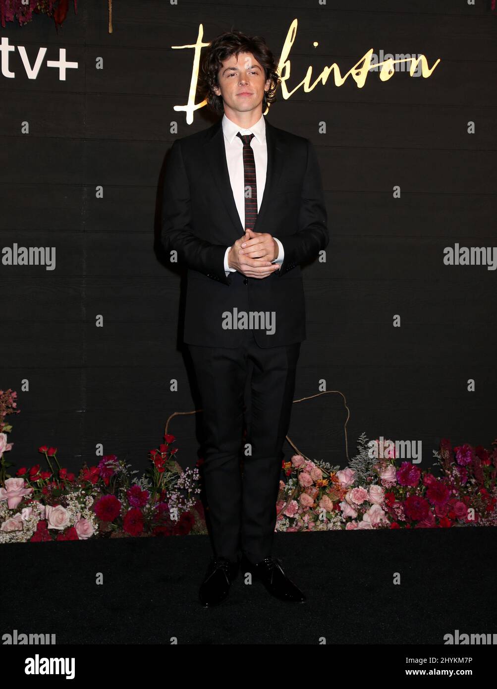 Adrian Blake Enscoe attending the 'Dickinson' World Premiere at St. Ann ...