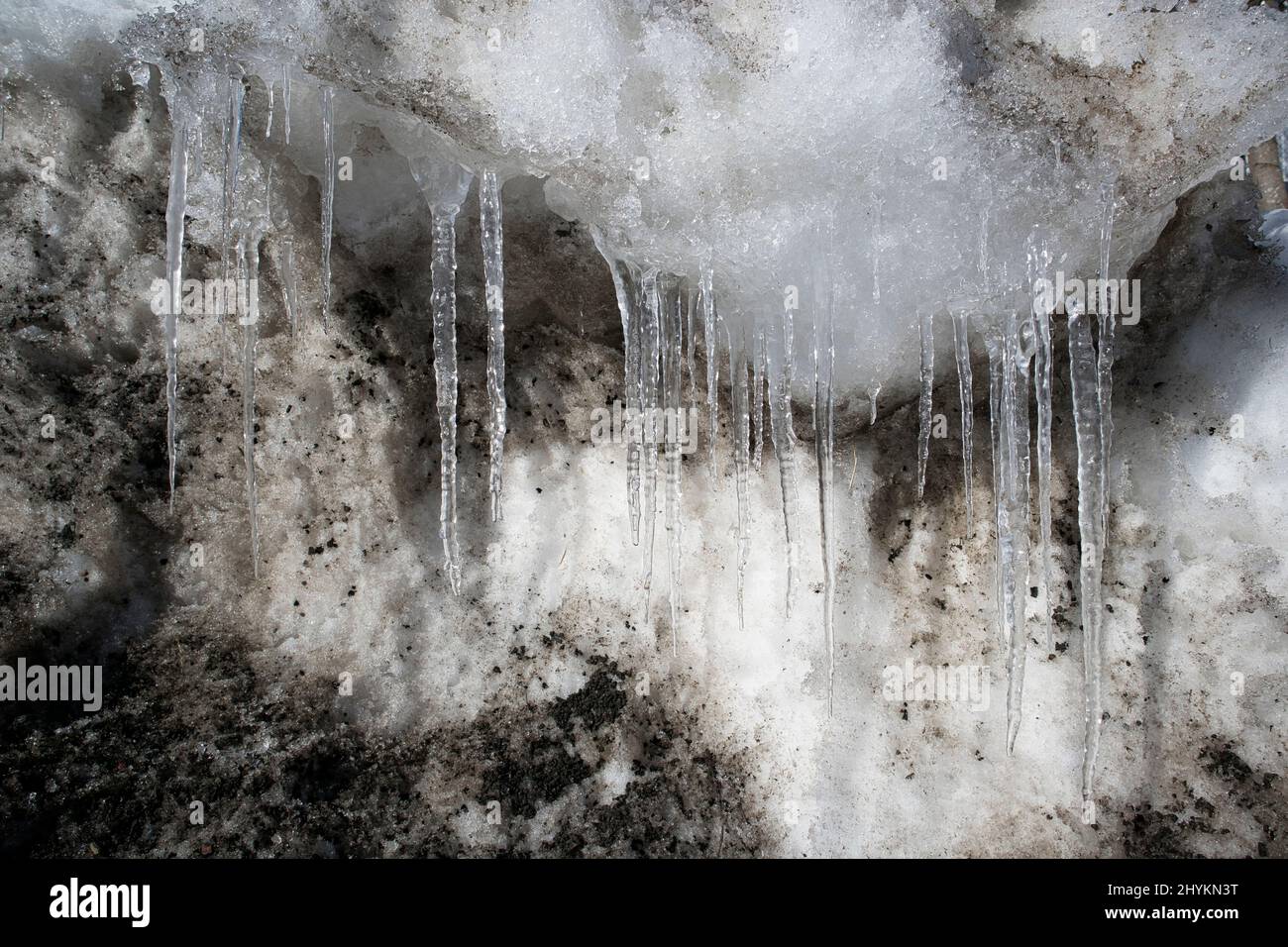 dirty old melting snow Stock Photo - Alamy