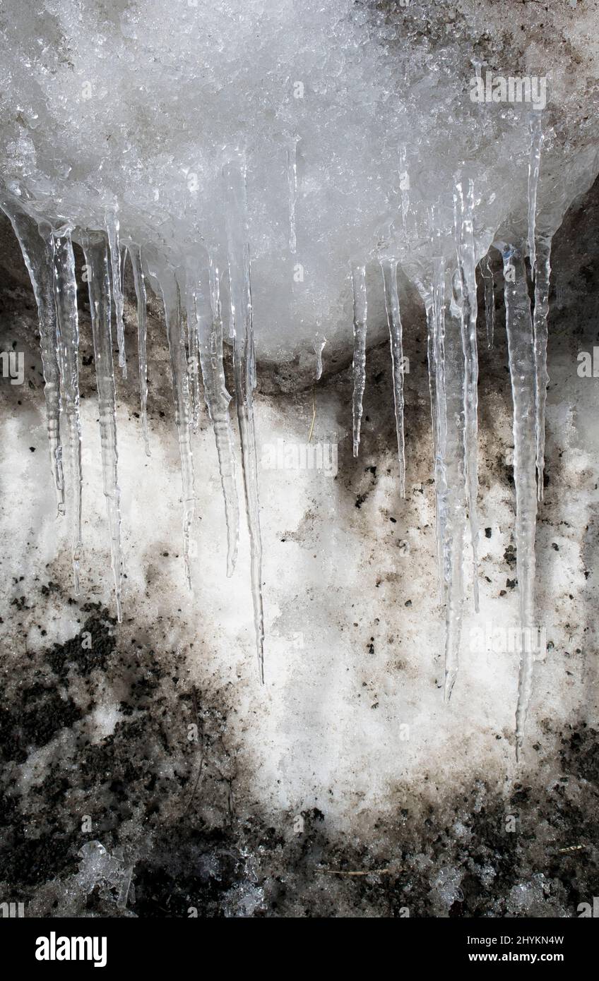 dirty old melting snow Stock Photo - Alamy