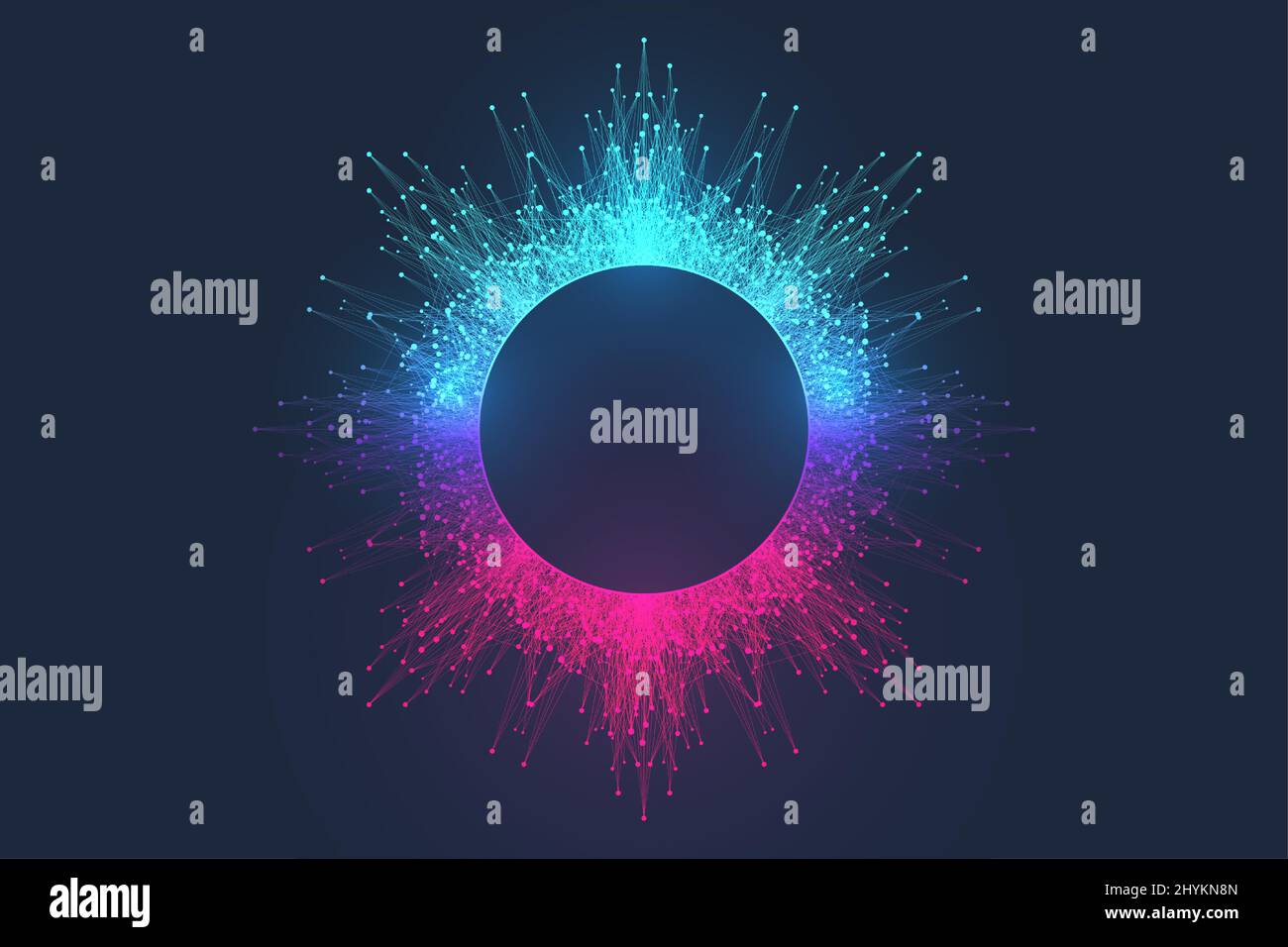 Quantum computing concept. Deep learning artificial intelligence. Big ...