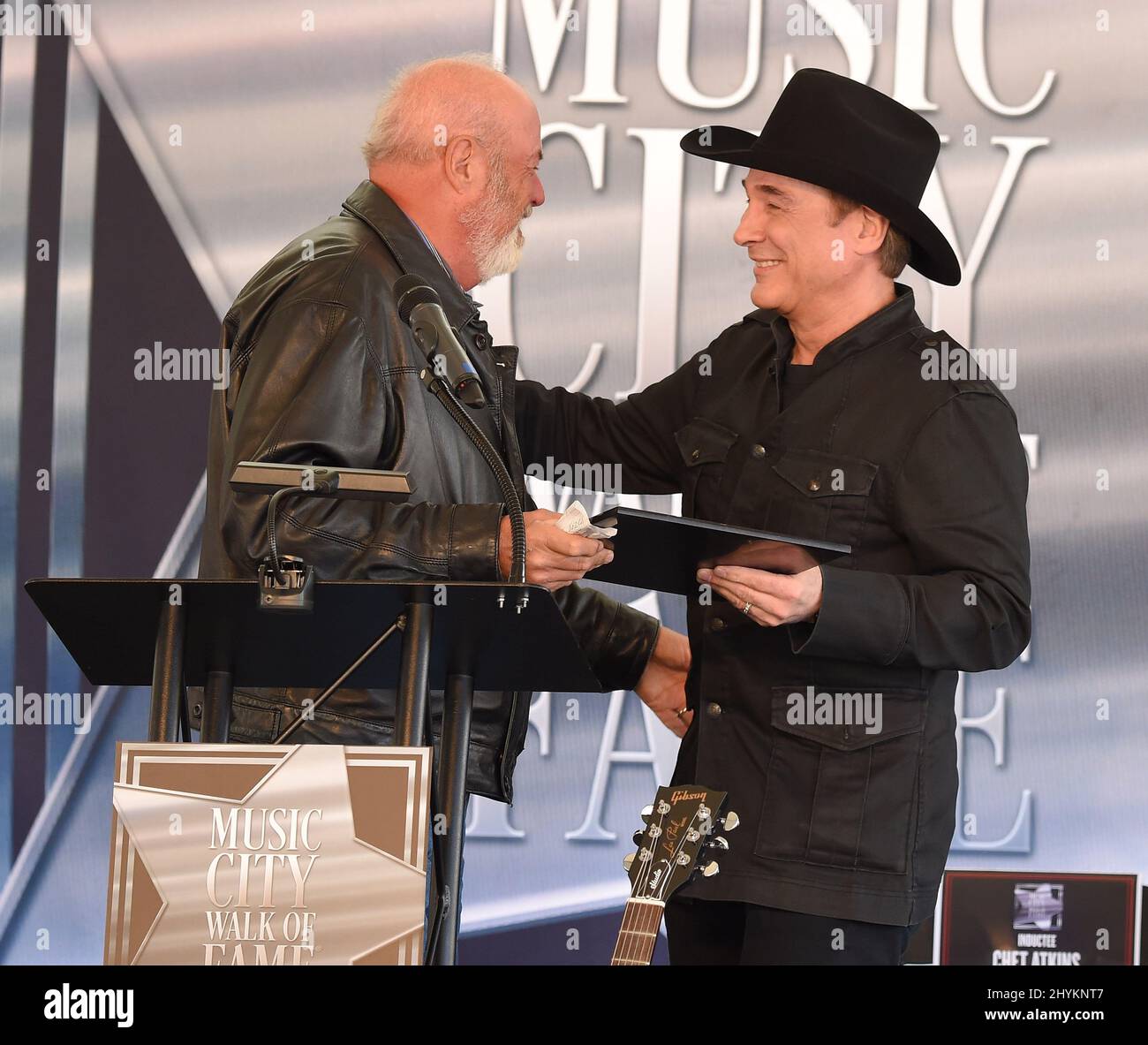 James Stroud and Clint Black attending the Music City Walk of Fame ...