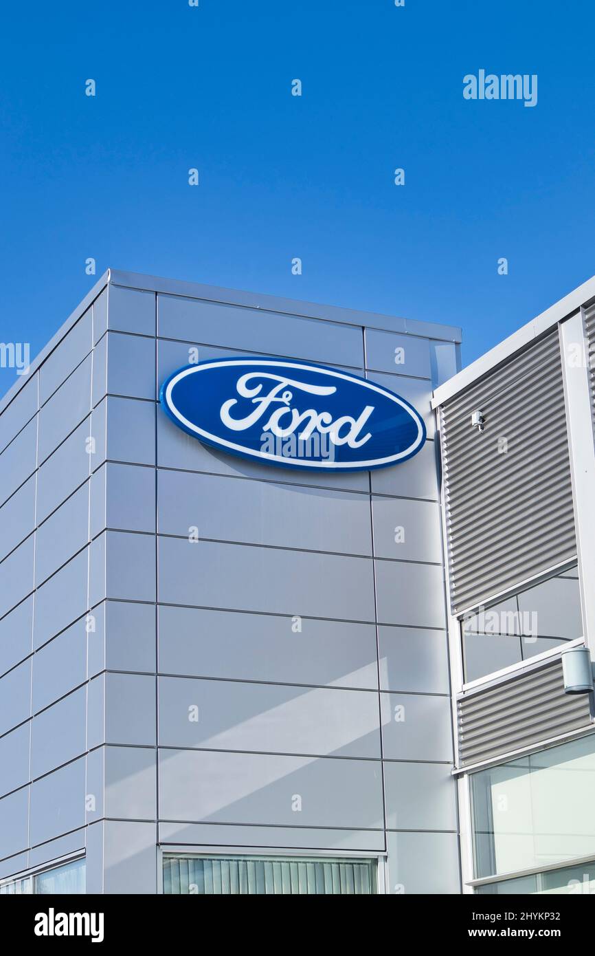 Ford emblem on building wall Stock Photo - Alamy