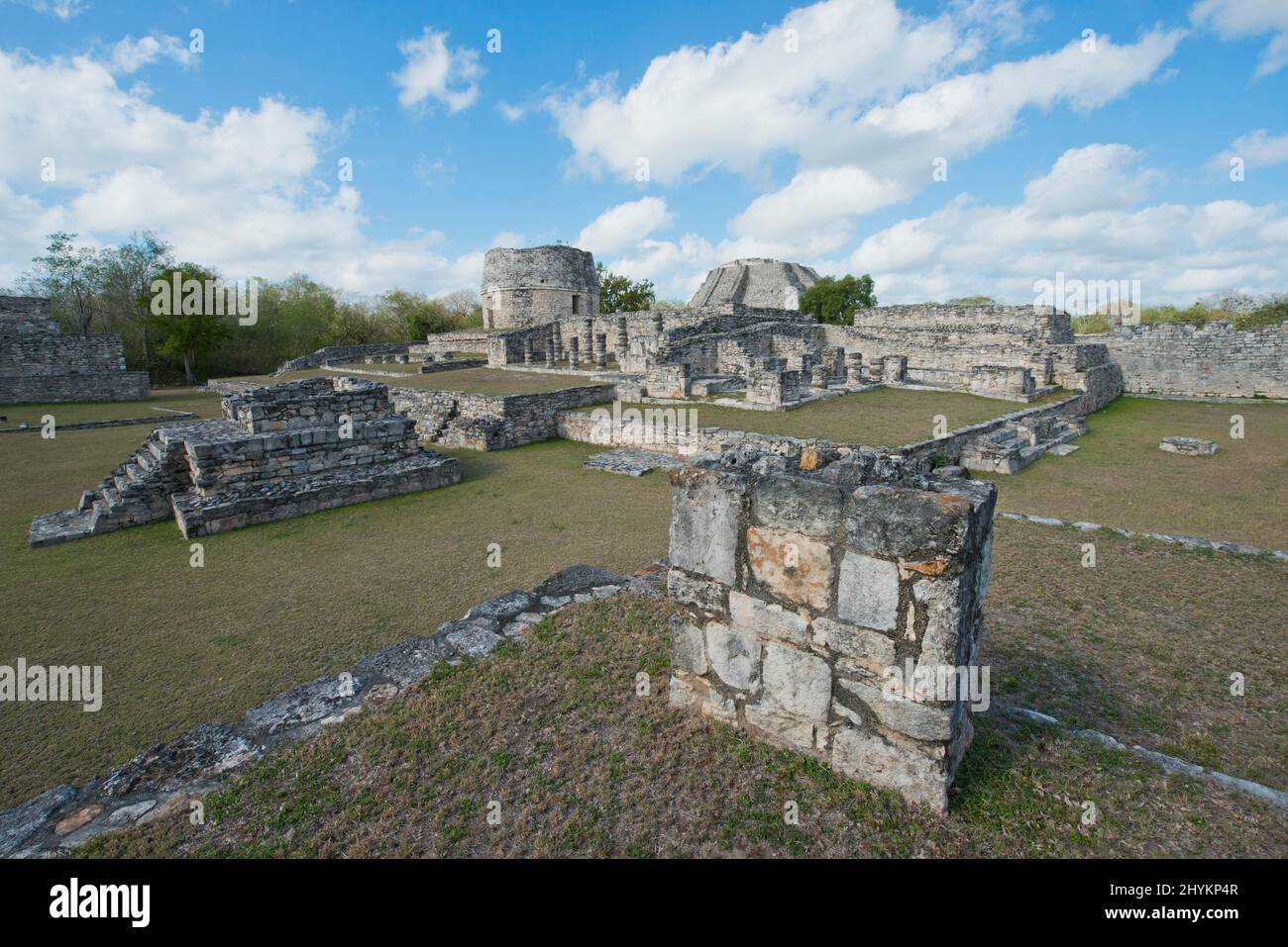 Excavation site site of the Mayan city of Mayapan, Yucatan, Mexico ...