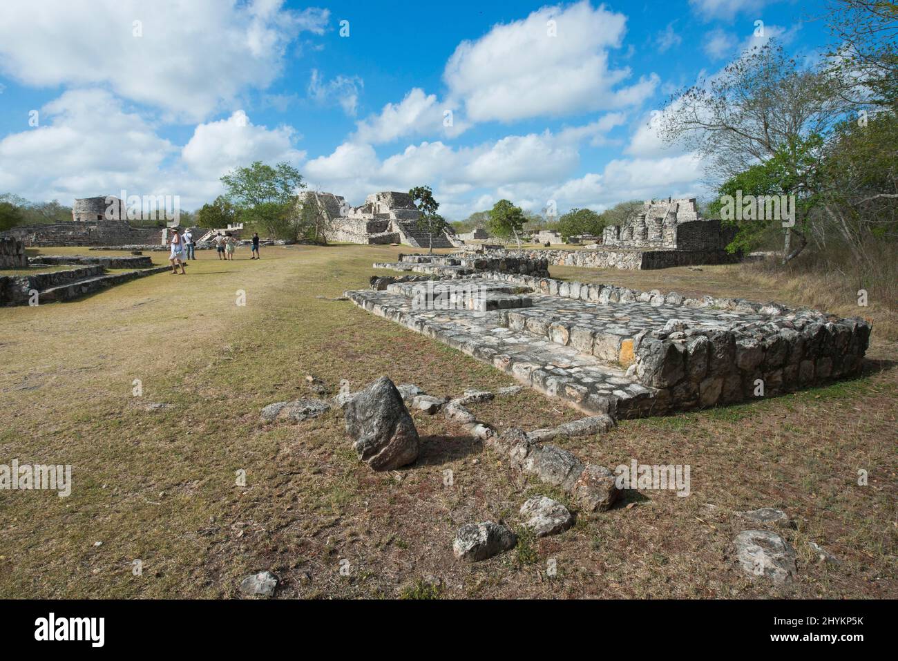 Excavation site site of the Mayan city of Mayapan, Yucatan, Mexico ...