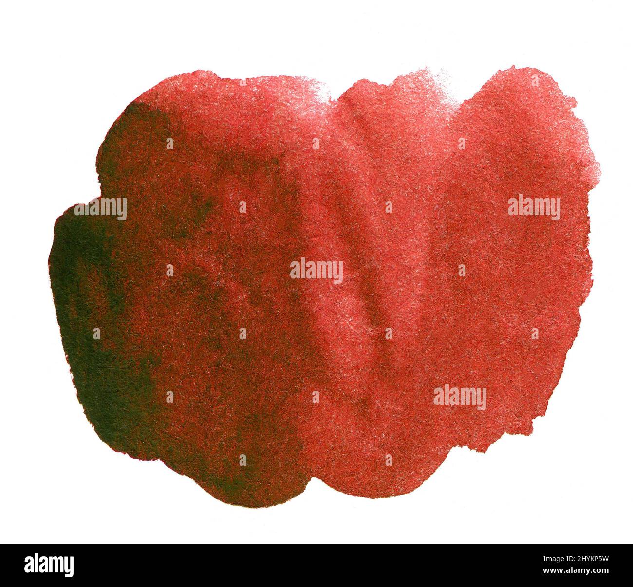 Abstract red watercolor shape. Watercolor hand drawn stain isolated on ...