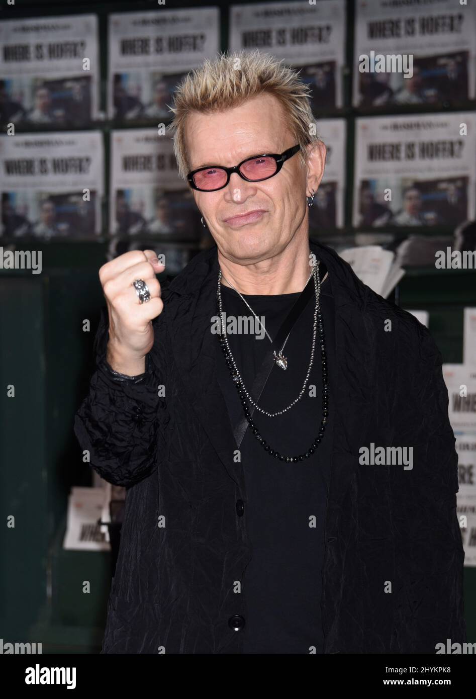 Billy Idol attending the premiere of Netflix's The Irishman, in Los ...