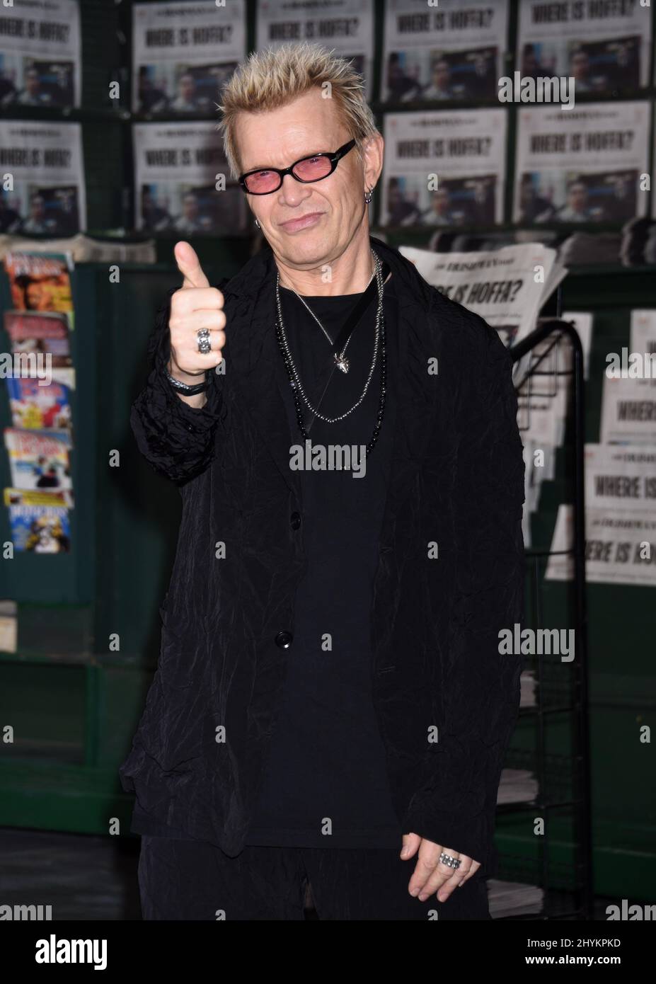 Billy Idol attending the premiere of Netflix's The Irishman, in Los ...