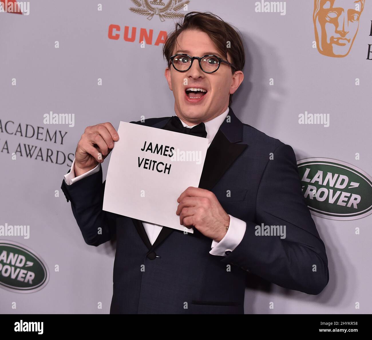James Veitch arrives at the 2019 British Academy Britannia Awards held ...