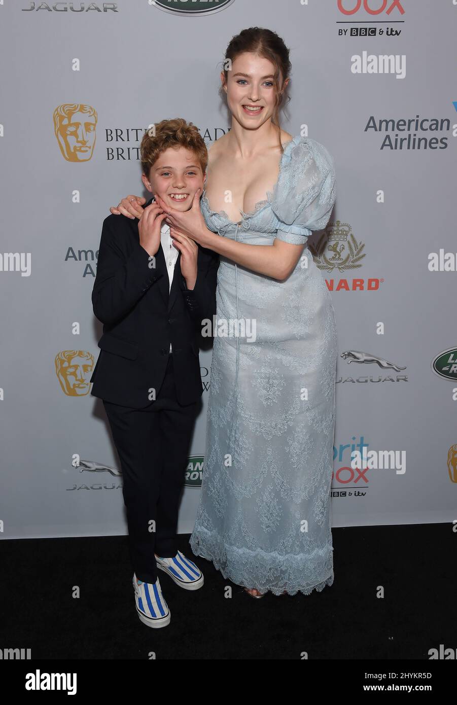 Roman Griffin Davis and Thomasin McKenzie arrives at the 2019 British ...