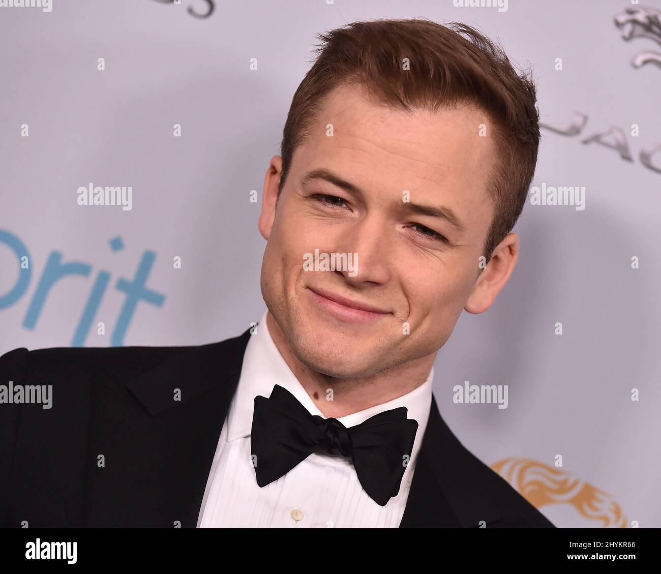 Taron Egerton arrives at the 2019 British Academy Britannia Awards held ...
