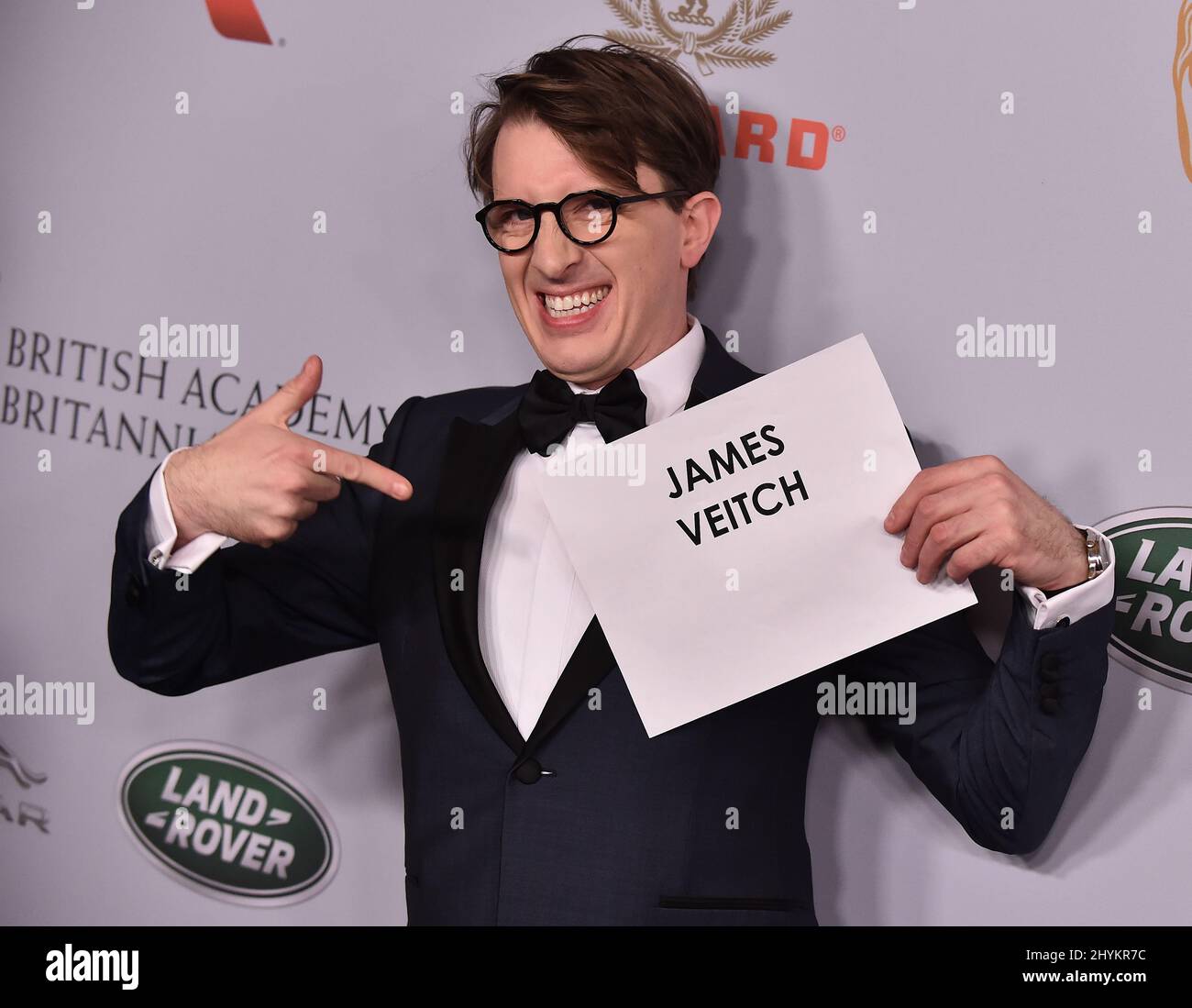 James Veitch arrives at the 2019 British Academy Britannia Awards held ...