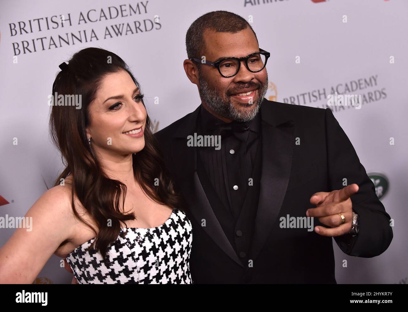 Chelsea Peretti and Jordan Peele arrives at the 2019 British Academy ...