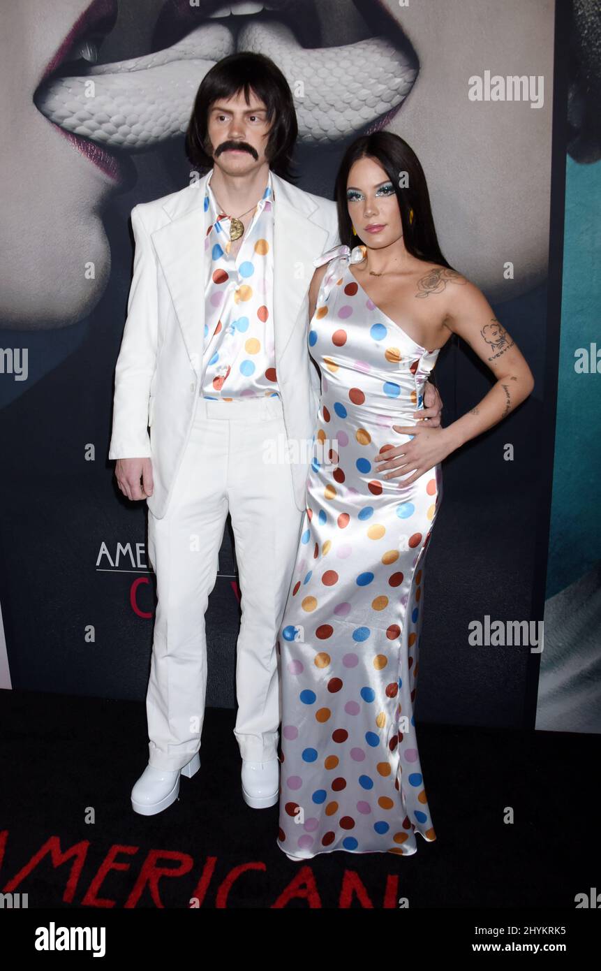 Evan Peters and Halsey at FX's "American Horror Story" 100 Episodes ...