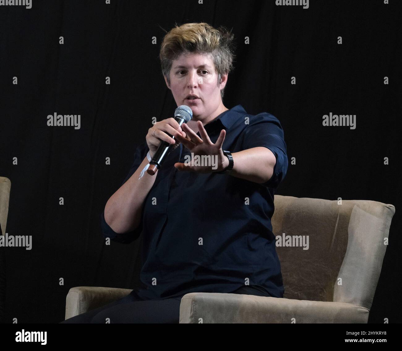 Sally Kohn at Politicon 2019 held at Music City Center on October 26 ...