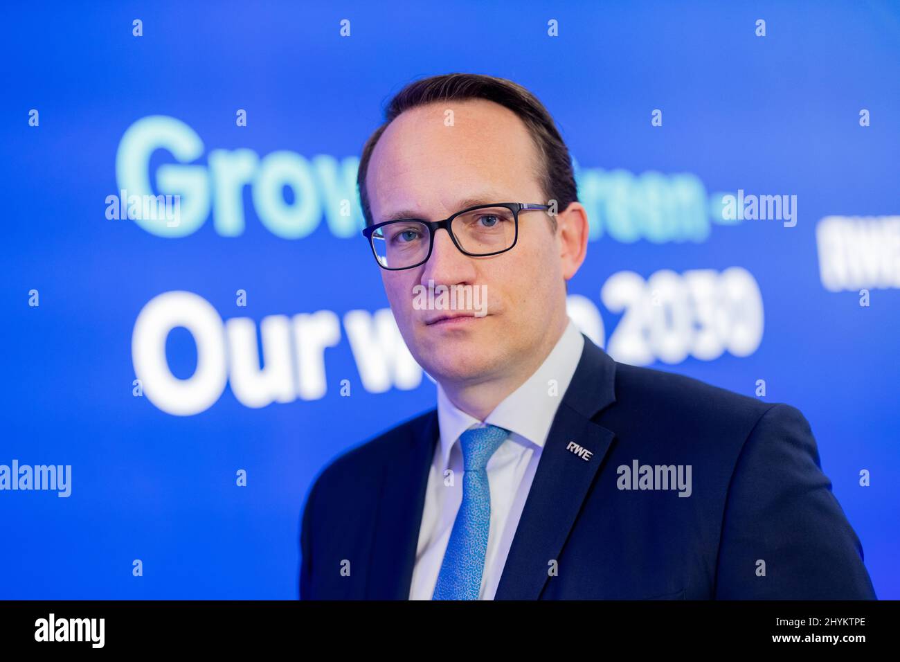 Essen, Germany. 15th Mar, 2022. Markus Krebber, CEO of RWE, will be on ...