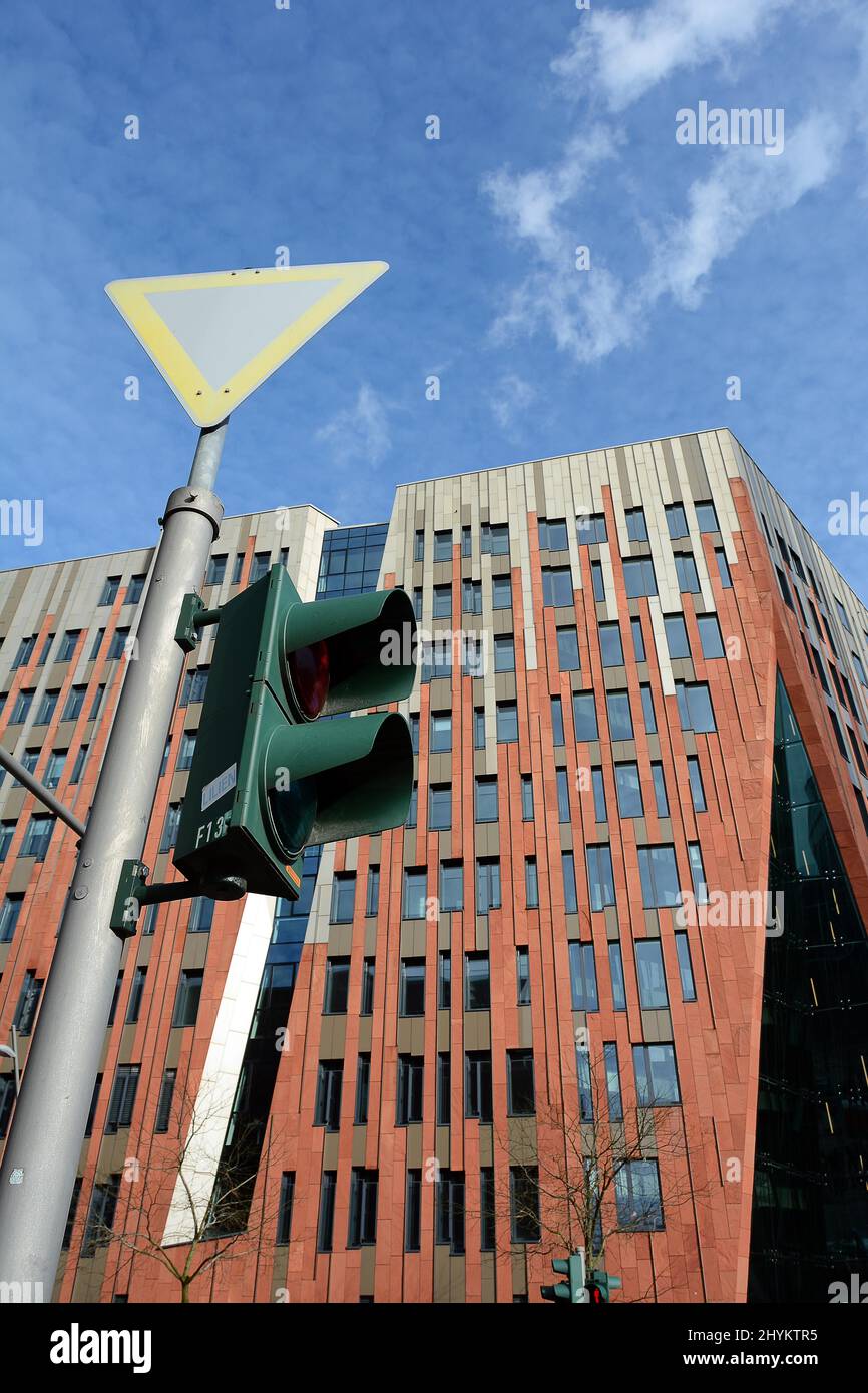 Residential building, office building, traffic sign, traffic light ...