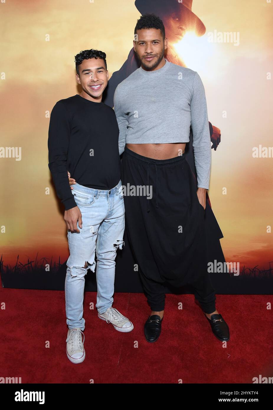 Jeffrey Bowyer-Chapman and Eric Aviles arriving to the €˜Harriet Los Angeles Premiere at Orpheum ...