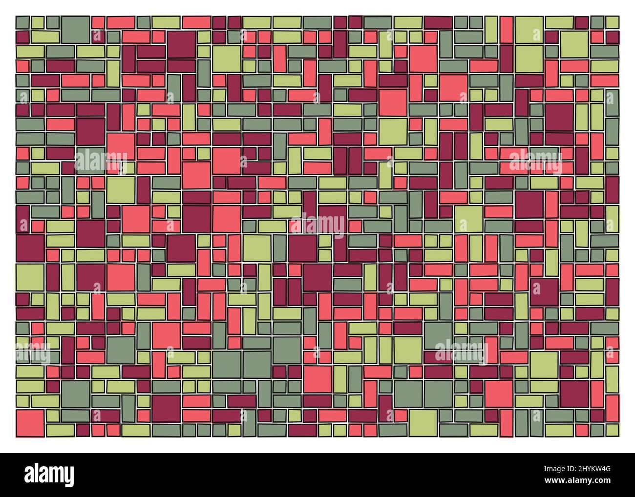Abstract Offset Quads generative art background art illustration Stock ...