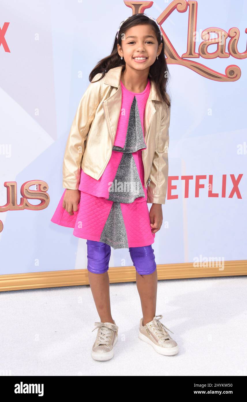 Jordyn Raya James at the "Klaus" Los Angeles Premiere held at the ...