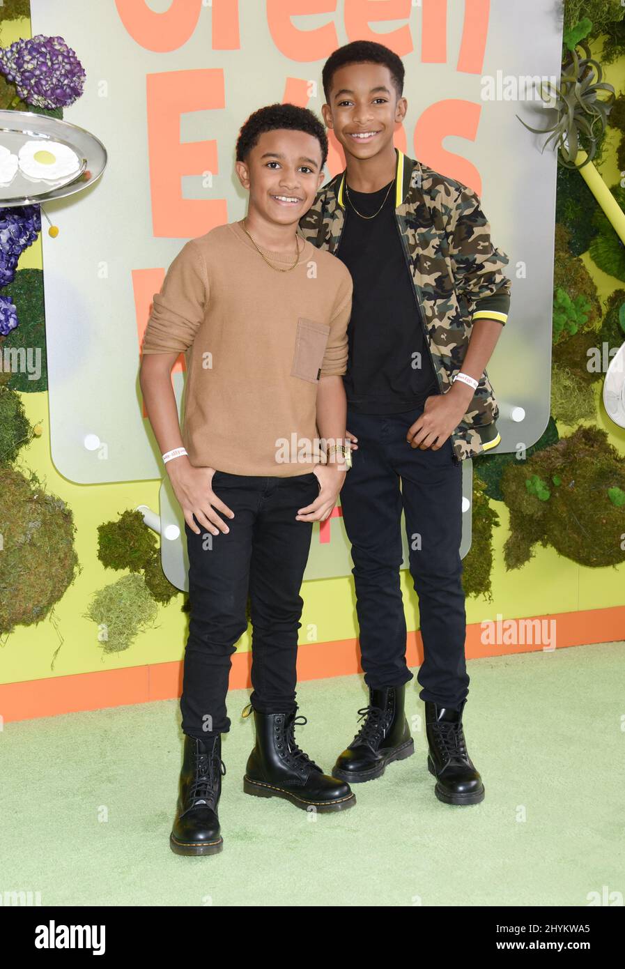 Cameron J. Wright and Isaiah Russell-Bailey at Netflix's "Green Eggs And Ham" Season 1 Premiere ...