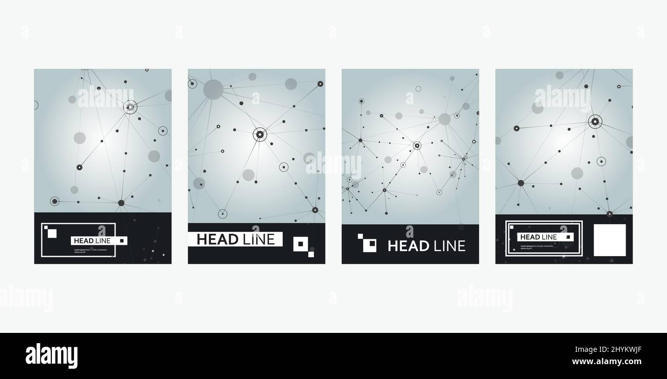 Chemist Connection Structure Vector Background With Molecule Structure Layout Template Design