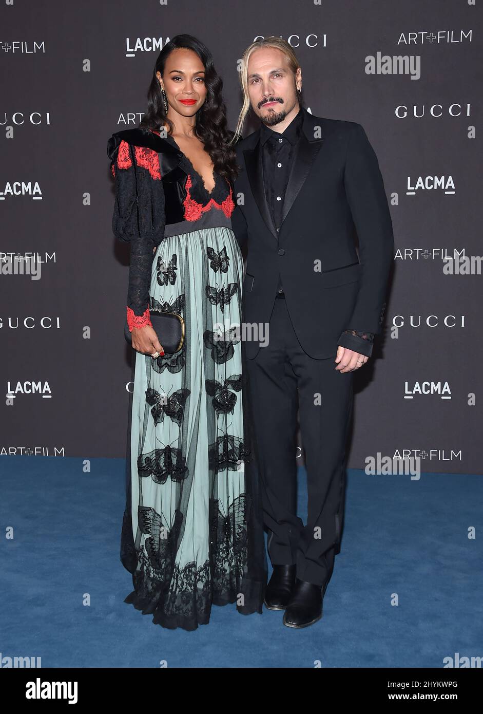 Zoe Saldana and Marco Perego at the 2019 LACMA Art + Film Gala held at ...