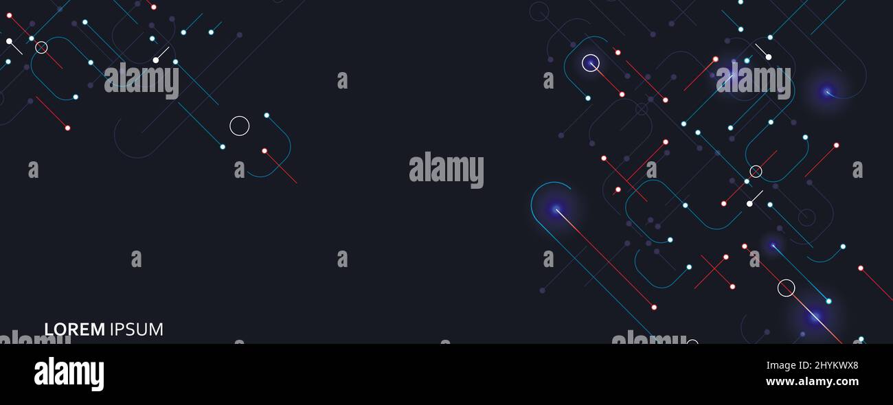 Connect futuristic abstract board. Vector innovation connect circles ...