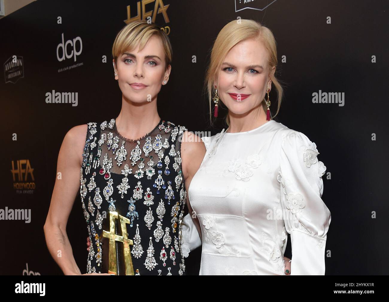 Charlize Theron and Nicole Kidman at the 23rd Annual "Hollywood Film ...