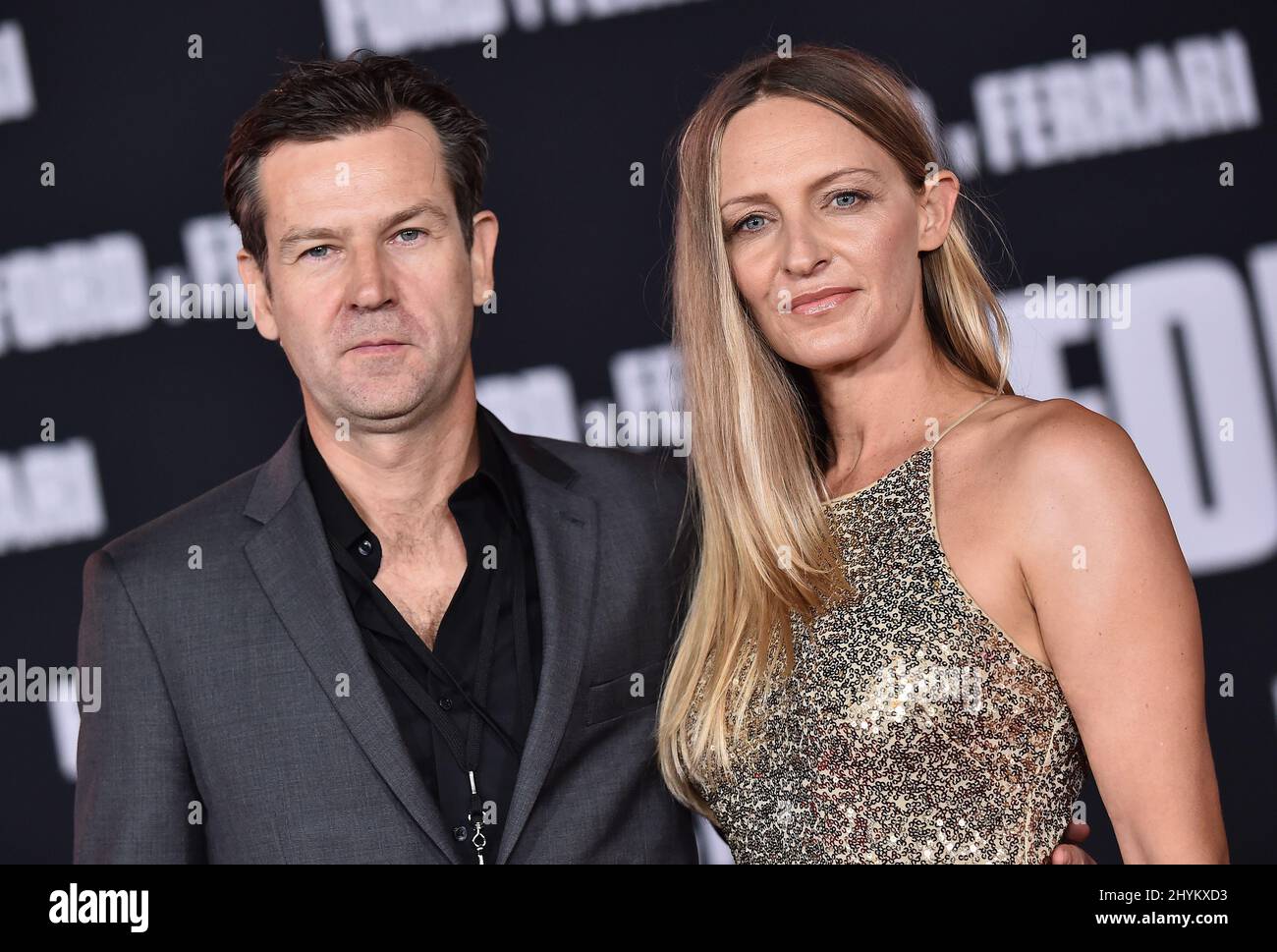 Derek Hill and Courtney Hill arriving to the Ford v Ferrari' Los ...