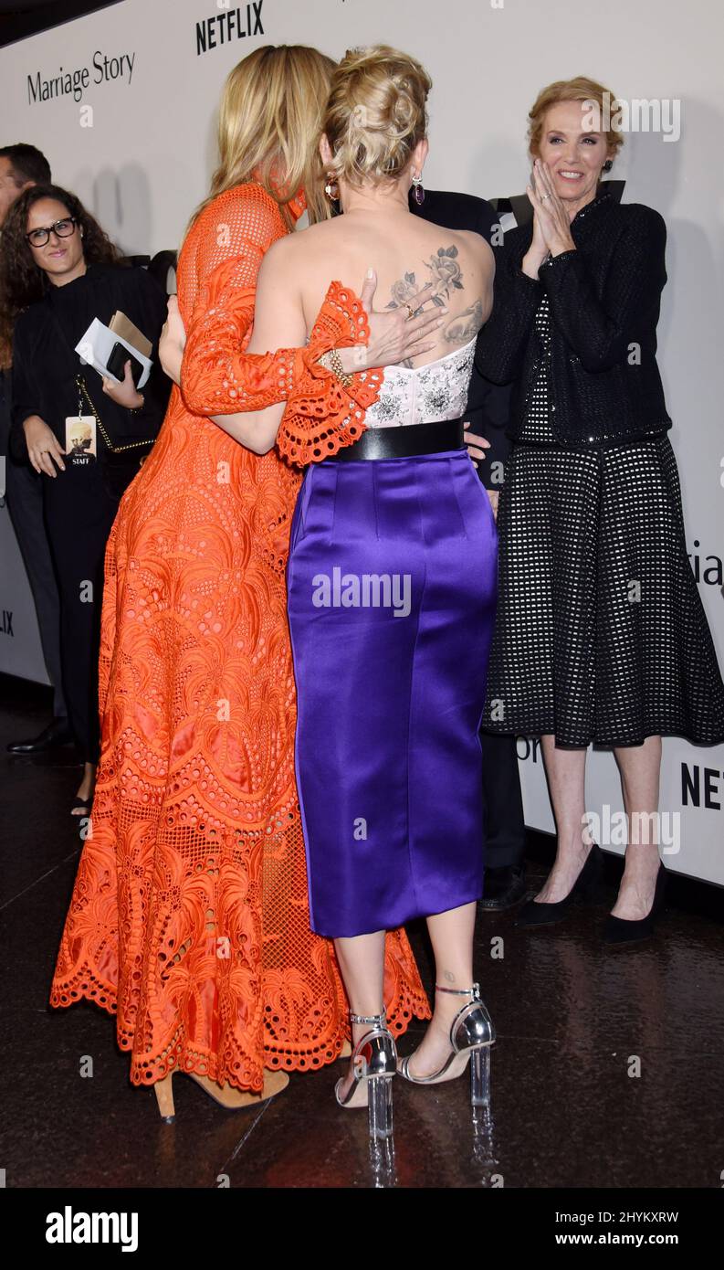 Scarlett Johansson, Laura Dern and Julie Hagerty attending the Los ...
