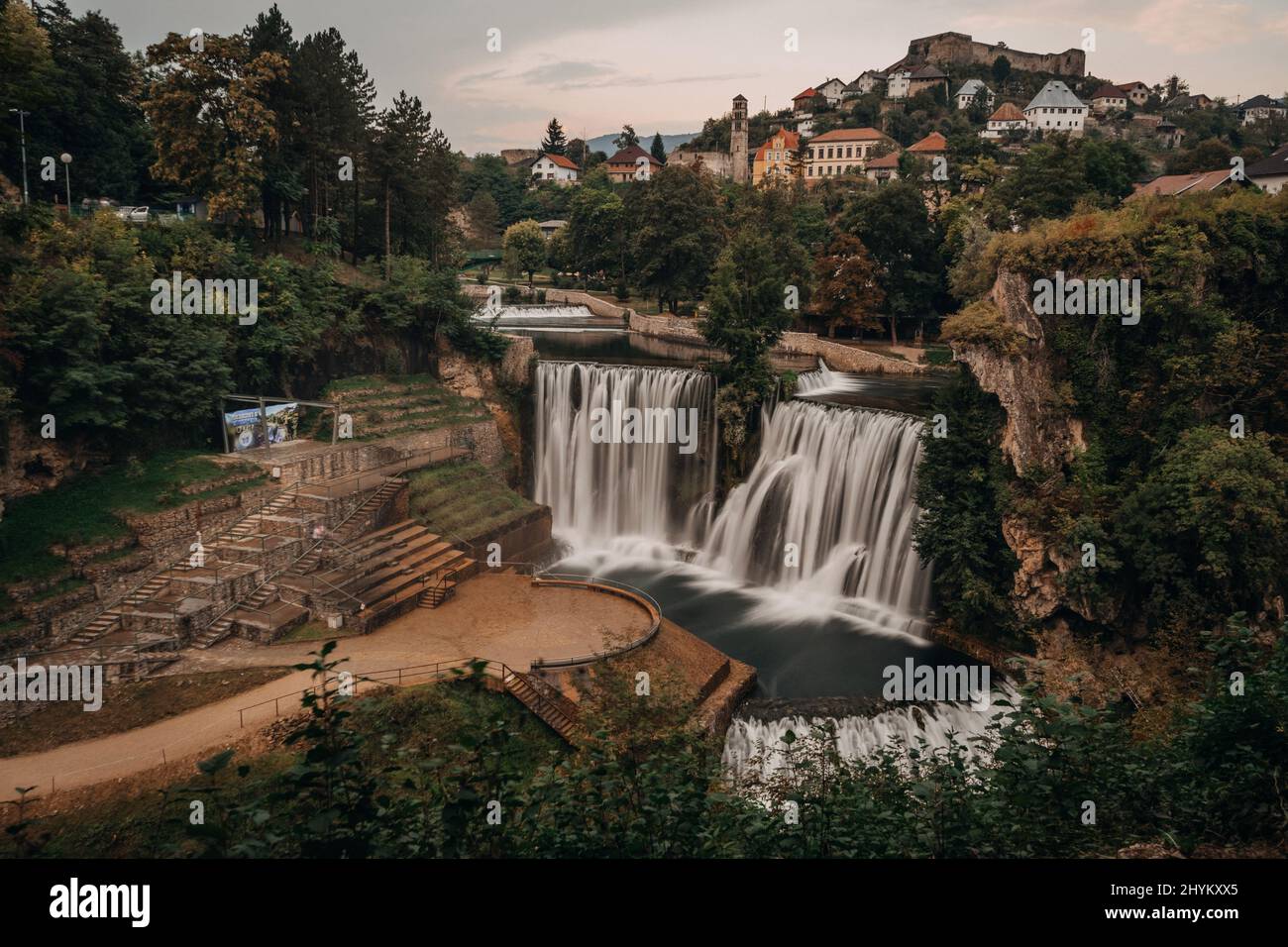 View of Pliva Waterfall. Bosnia and Herzegovina Stock Photo - Alamy