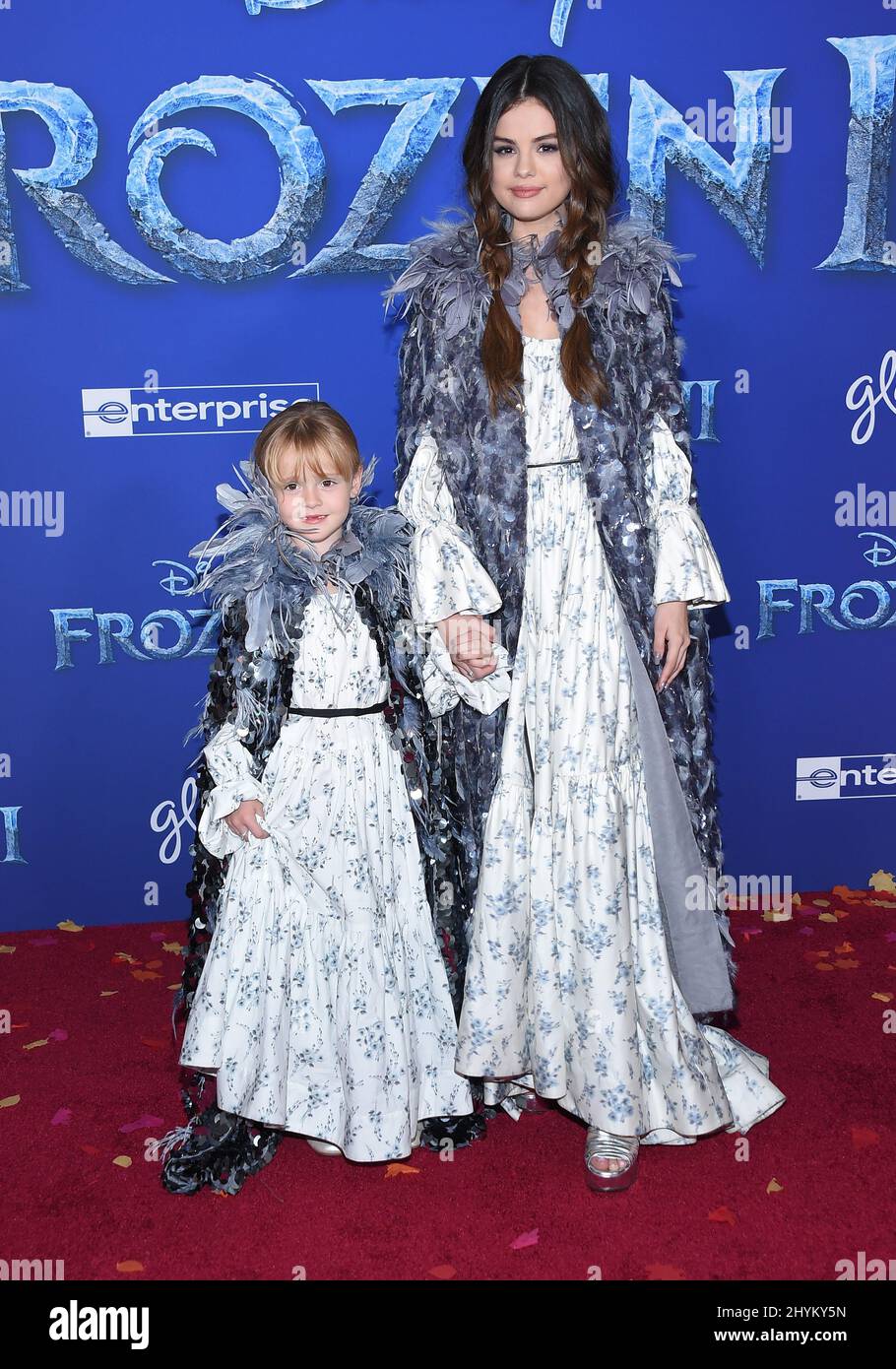 Gracie Elliot Teefey and Selena Gomez attending the world premiere of ...