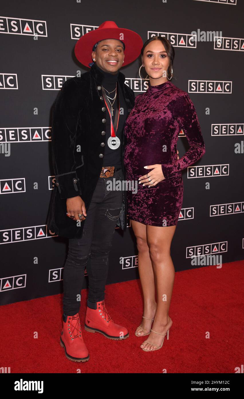 Jimmie Allen and Alexis Gale at the 2019 SESAC Nashville Music Awards ...