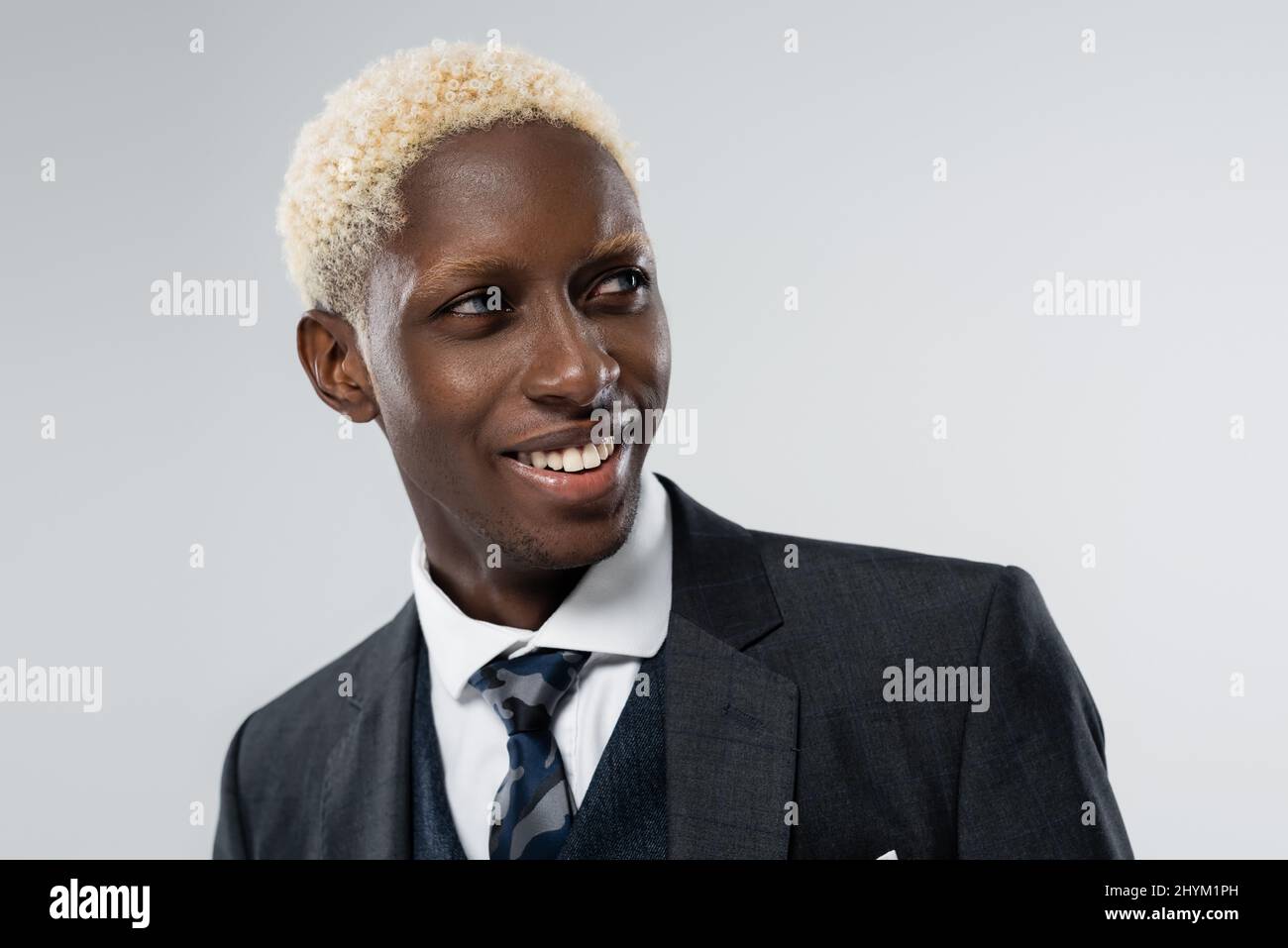 African American Man With Blue Eyes