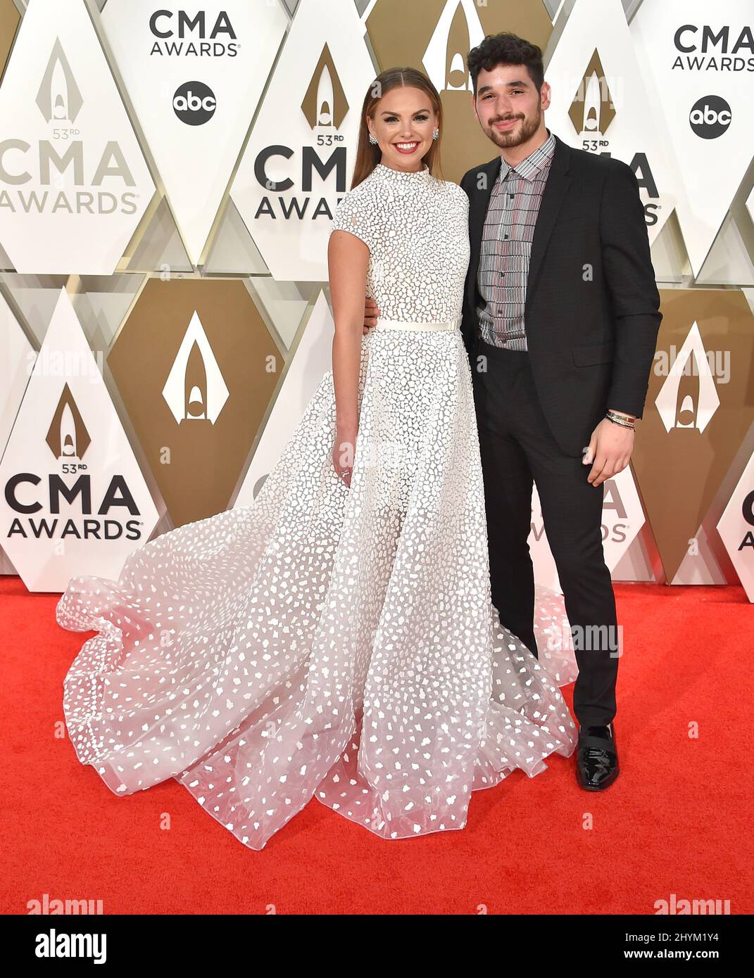 Hannah Brown and Alan Bersten arriving to the 53rd Annual CMA Awards ...