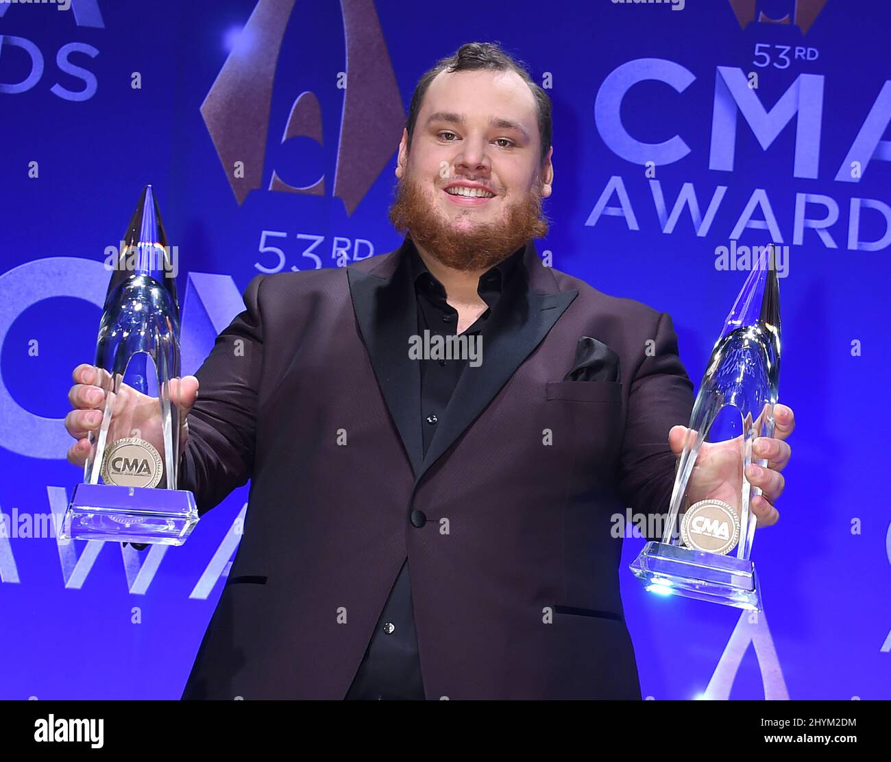 Luke Combs at the 53rd Annual CMA Awards held at Bridgestone Arena on ...