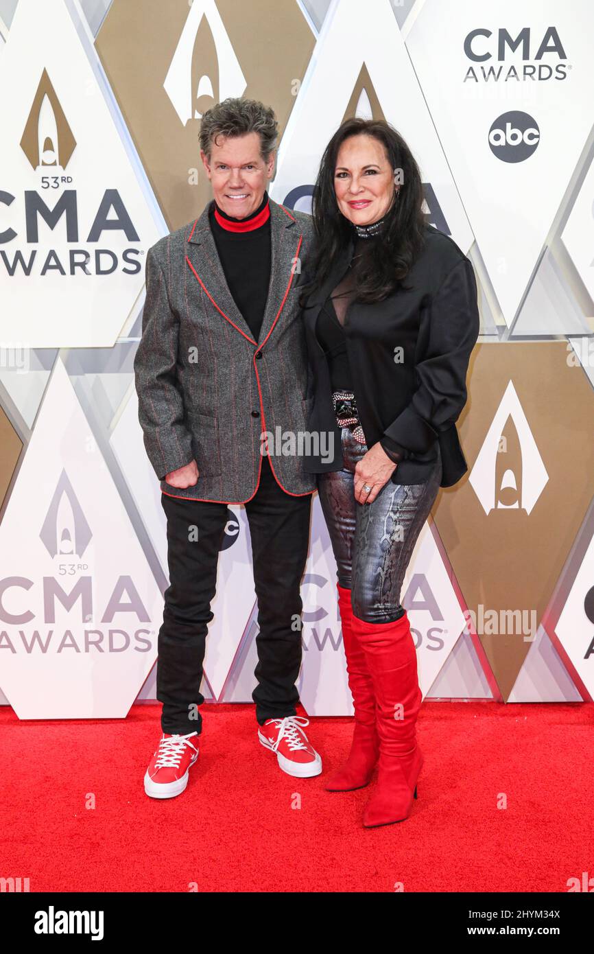 Randy Travis and Mary Davis at the 53rd Annual Country Music ...