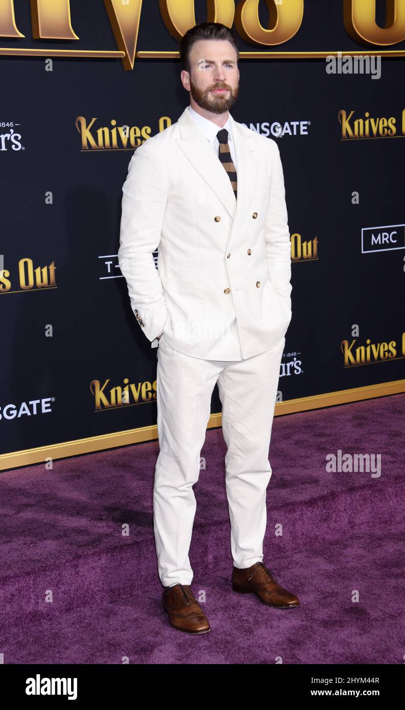 Chris Evans at the "Knives Out" Los Angeles Premiere held at the ...