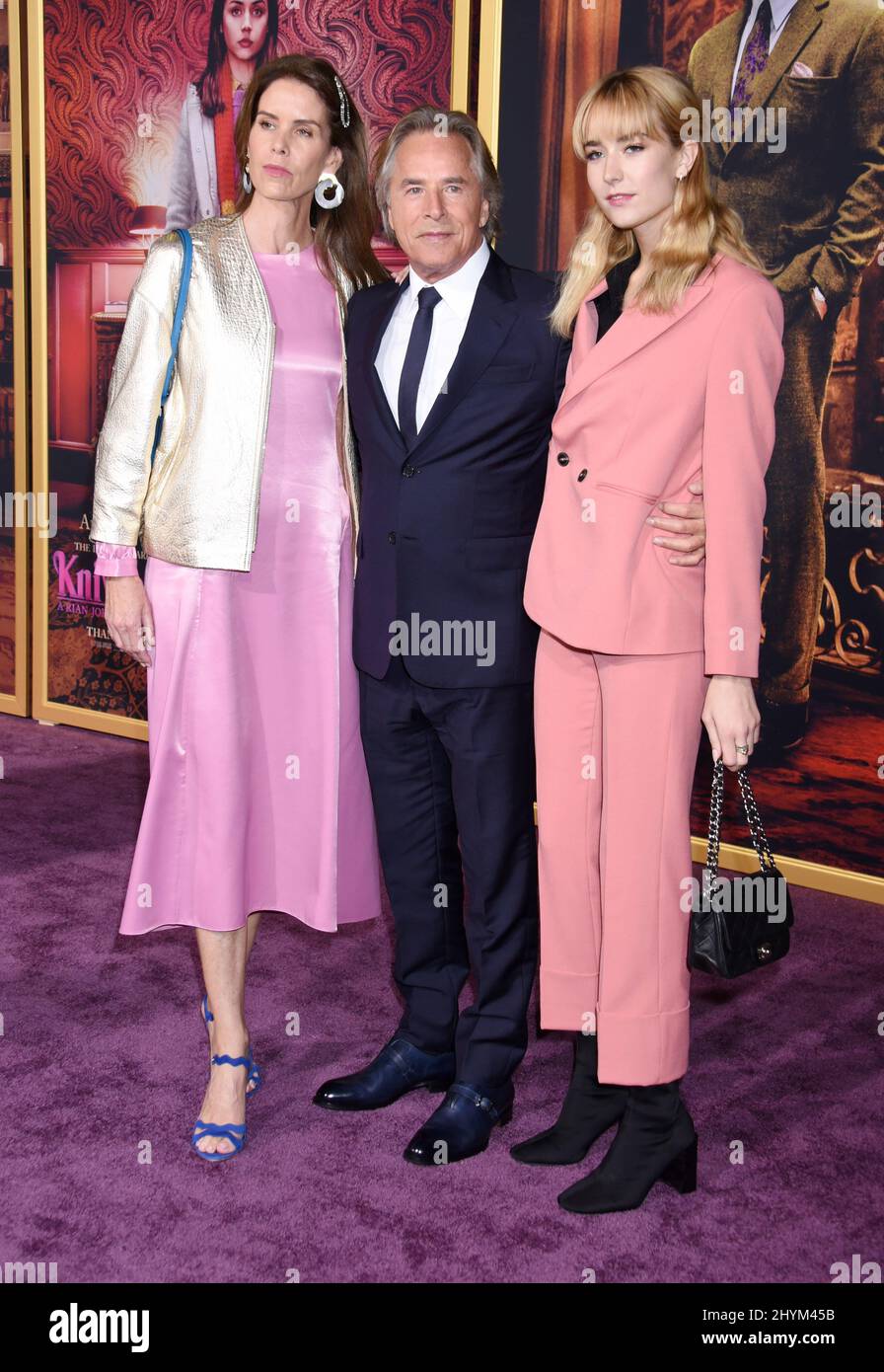 Don Johnson, Kelley Phleger and Grace Johnson at the "Knives Out" Los ...