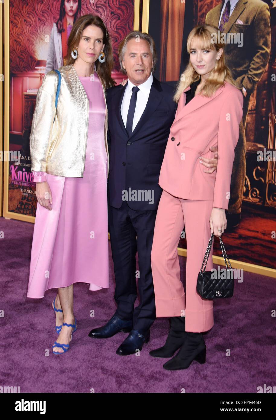 Don Johnson, Kelley Phleger and Grace Johnson at the "Knives Out" Los ...