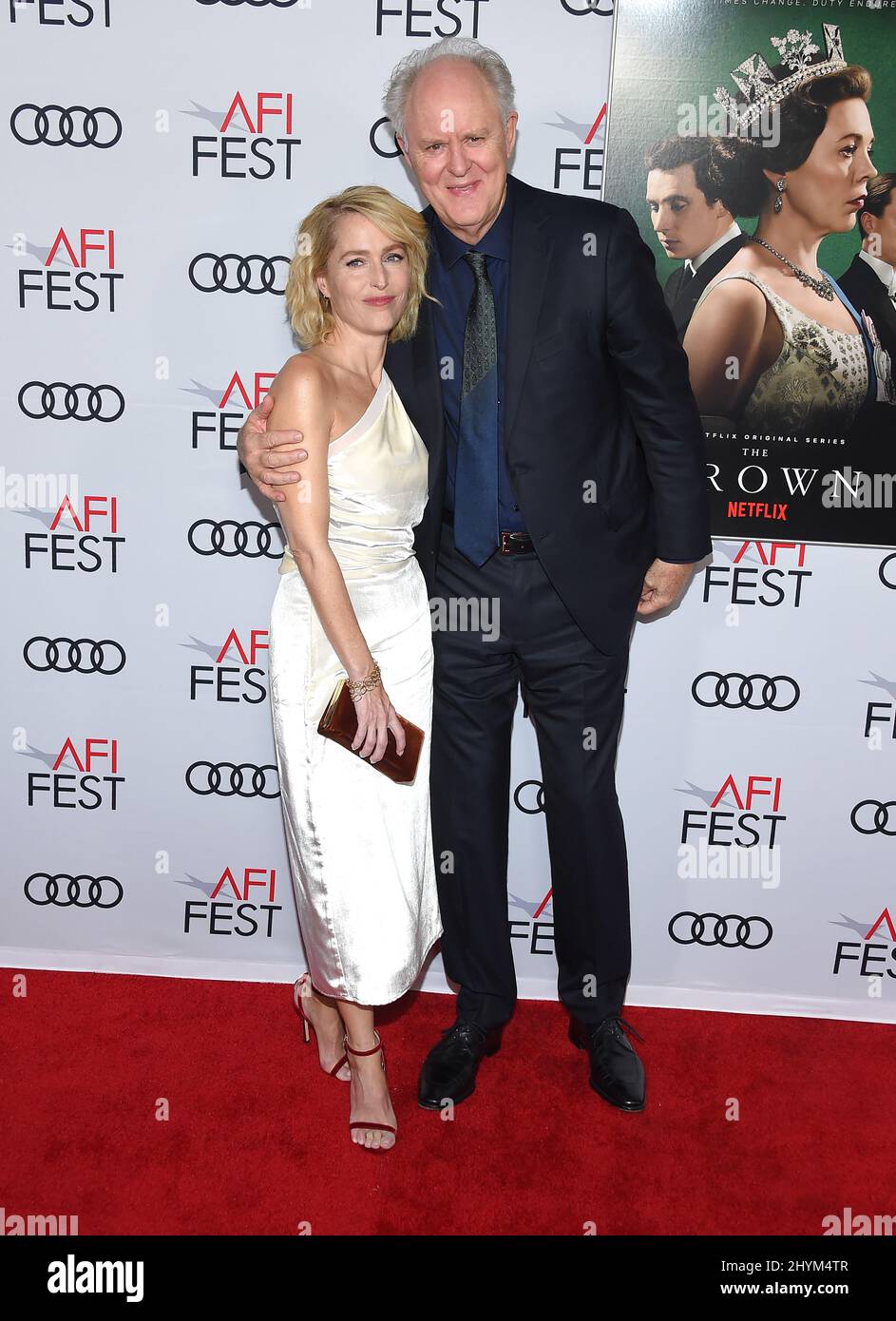 Gillian Anderson and John Lithgow at 'The Crown' Gala Screening and ...