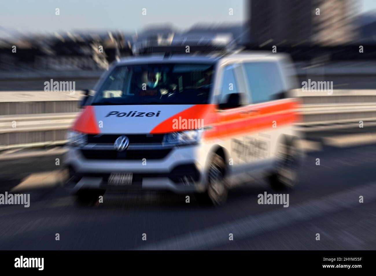Police car, zoom effect Stock Photo - Alamy